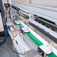 China Automatic Packaging Machine with Labeling System for Square LVT SPC Flooring Manufacturing Factory for sale