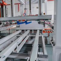 China Automatic Packaging Machine with Labeling System for Square LVT SPC Flooring Manufacturing Factory for sale