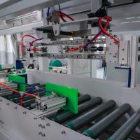 China Automatic Packaging Machine with Auto Labeling for Square Vinyl Tile SPC WPC Flooring for sale