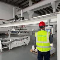 China Automatic Packaging Machine with Auto Labeling for Square Vinyl Tile SPC WPC Flooring for sale