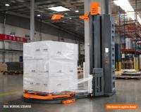 China 1650mm Intelligent Fully Automatic Top Pressure Pallet Wrapping Machine 1500kg Capacity Automatic Film Clamp Cut For Lightweight Pallets for sale