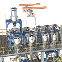 China Advanced Automatic Feeding & Weighing System 3000kg/h for PVC Powder Granules and Plastic Compound Production OEM Factory for sale