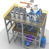 China Industrial High Accuracy Automatic Weighing And Dosing Systems 3000kg/H for sale