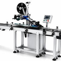 China High Speed Auto Top Labeling Machine for Boxes / Trays / Flat Products for sale