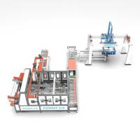 China 8-12 boxes/min Automatic Packing Line for Flooring and Panel Packaging for sale