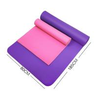 China odorless 15mm TPE Exercise Mat OEM Printed Logo easy clean for sale