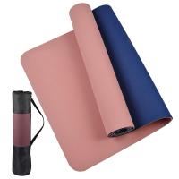 China 10mm TPE Yoga Mat 8mm 6mm Printed Logo With Travel Bag for sale