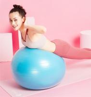 China PVC Material 45cm-75cm Yoga Balance Ball With 2 Year Warranty for sale