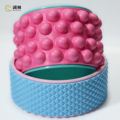 China Runlin OEM PP Yoga Back Roller Wheel , Yoga Wheel Stretches With Superior Construction for sale