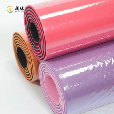 China Eco Friendly TPE Yoga Mat Safe , Barefoot Exercise Large Workout Mats for sale