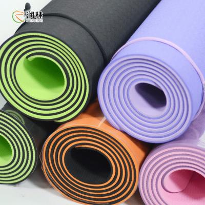 China Double layer Yoga Mat Material TPE L72 Inch For Pilates Gymnastics for sale