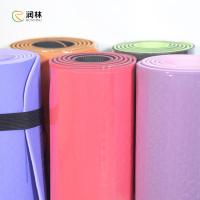 China Portable Eco Friendly TPE Yoga Mat For Tile Floor , 100 Recyclable High Density Gym Mat for sale