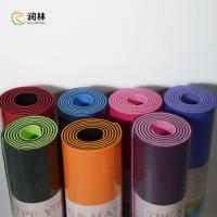 China Runlin Thick Double Sided Yoga Mat with Printed  / Engraved Logo for sale
