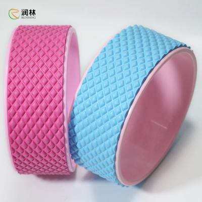 China 35*15cm Yoga Back Roller Wheel , Non toxic Yoga Circle Roller PP Material for sale