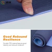 China Pilates Natural TPE Gym Mat Anti Slip Foldable With Strap for sale