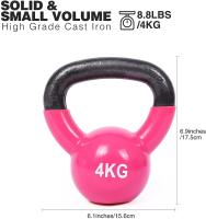 China Pink Body Solid Cast Iron Strength Training Kettlebell For Home Gym Workout for sale