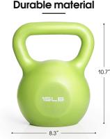 China Home Gym Anti Slip Handle PE Strength Training Kettlebell Green 5LBS 20 LBS for sale