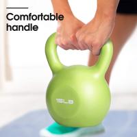 China Home Gym Anti Slip Handle PE Strength Training Kettlebell Green 5LBS 20 LBS for sale
