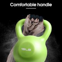 China Home Gym Anti Slip Handle PE Strength Training Kettlebell Green 5LBS 20 LBS for sale