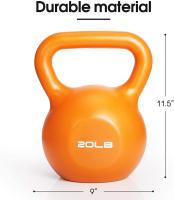 China Wide Handle Rubber Bottom Orange Weight Kettlebell For Training Arm Lifting, Core, Leg for sale