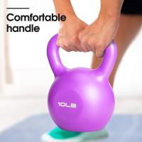 China Purple Full Body Building Strength Training Kettlebell 10 Lbs 15 Lbs 20 Lbs for sale