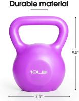 China Purple Full Body Building Strength Training Kettlebell 10 Lbs 15 Lbs 20 Lbs for sale