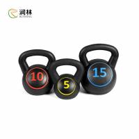 China Body Exercise Vinyl Coated Cement Kettlebell 5lb 10lb 15lb for sale