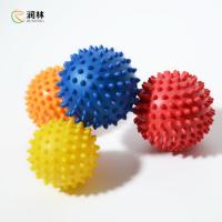 China Anti-Stress Colorful PVC Yoga Spiky Massage Ball Fitness Hand Foot Pain Relief for sale