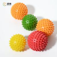China Anti-Stress Colorful PVC Yoga Spiky Massage Ball Fitness Hand Foot Pain Relief for sale