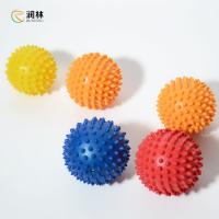 China Anti-Stress Colorful PVC Yoga Spiky Massage Ball Fitness Hand Foot Pain Relief for sale