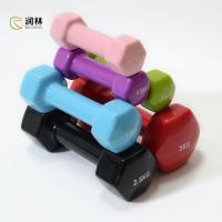 China Neoprene Coated Hexagon Shape Gym Dumbbell Set Non Slip For Men Women for sale