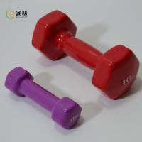 China Neoprene Coated Hexagon Shape Gym Dumbbell Set Non Slip For Men Women for sale