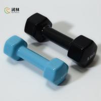 China Neoprene Coated Hexagon Shape Gym Dumbbell Set Non Slip For Men Women for sale