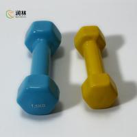 China Neoprene Coated Hexagon Shape Gym Dumbbell Set Non Slip For Men Women for sale