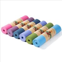 China Home Gym 4 Color Anti Slip Custom Tpe Yoga Mat 4-10mm Double Body Building for sale