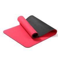 China Light Purple Custom Non Slip Pilates Eco Friendly TPE Yoga Mat Foldable With Travel Bag for sale