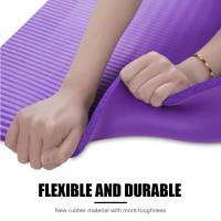 China OEM Solid Color Fitness NBR Yoga Mat 183cm 10mm For Pilate Exercise for sale