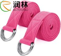 China Polyester Cotton D Ring Yoga Strap Stretches For Flexibility And Physical Therapy for sale