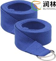 China Fitness Stretching Yoga Strap Band 6ft With Adjustable Metal D Ring Buckle Loop for sale