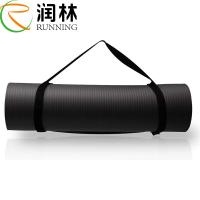 China Gym Accessories Oem Fitness Nbr Yoga Mat Classical Black Anti Scratch Durable for sale