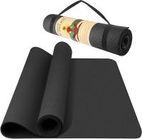 China Gym Accessories Oem Fitness Nbr Yoga Mat Classical Black Anti Scratch Durable for sale