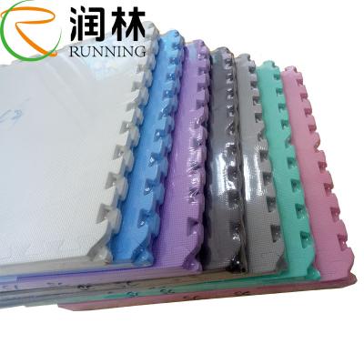 China Solid Color EVA Material Interlocking Floor Mats Gym Tatami For Body Training for sale