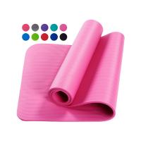 China Outdoor Gym Pilates NBR Yoga Mat Solider Color Anti Tear Anti Slip 183*61*1CM for sale