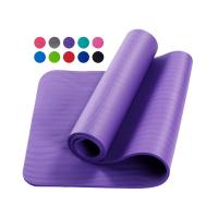 China Outdoor Gym Pilates NBR Yoga Mat Solider Color Anti Tear Anti Slip 183*61*1CM for sale