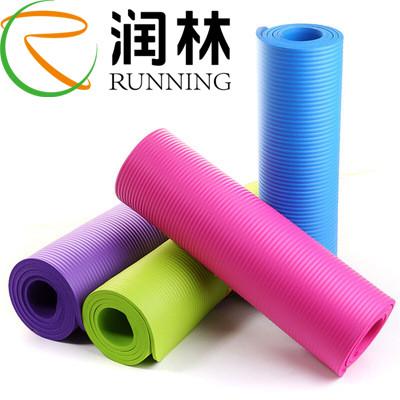 China High Density Gym Exercise Nbr Yoga Mat Washable Eco Friendly 10mm for sale