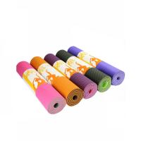 China Private Label TPE Rubber Gym Yoga Mat Anti Tear Non Slip 6Mm for sale