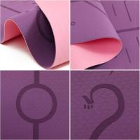 China Fitness Custom Logo 6mm TPE Yoga Mat Double Side With Customized Position Line for sale
