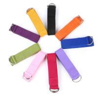 China D Ring Cotton Belt Loops Fitness Stretch Bands Custom Yoga Strap Adjustable for sale