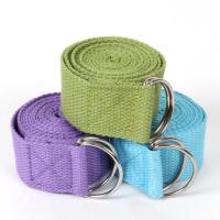 China D Ring Cotton Belt Loops Fitness Stretch Bands Custom Yoga Strap Adjustable for sale