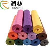 China Gym Fitness High Density Pvc Yoga Mat Black Washable Customizable Logo for sale